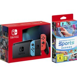 NINTENDO SWITCH Konsolen-Set, bunt (neonrot, neonblau), B:23,9cm H:10,2cm T:1,39cm, Spielekonsolen, inkl. Switch Sports