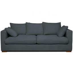 2-Sitzer Home Affaire "Coray", grau, B:175cm H:80cm T:113cm, 100% PES, Sofas, extra weich und kuschelig, F&uuml;llung mit Federn und Daunen