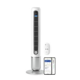 Turmventilator Philips "CX7550 Serie 7000 mit 12 Geschwindigkeiten u. Aromatherapie-Zusatz", wei&szlig; (wei&szlig;, silber), B:32,5cm H:106cm T:32,5cm, Ventilatoren, Oszillierend, besonders leise, mit DC-Motor, Timer u. Fernbedienung