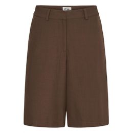 Shorts Ichi "Anzug IHFAVA", Damen, Gr. 36, N-Gr, schwarz (slate schwarz melange), Obermaterial: 95% Polyester PES. 5% Elasthan EL., Hosen Shorts