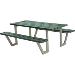 Garten-Essgruppe Plus "&raquo;Wega&laquo; Kombim&ouml;bel", gr&uuml;n, B:161cm H:73cm T:177cm, Polywood, Stahl, Sitzm&ouml;bel-Sets, 177x161x73/45 cm