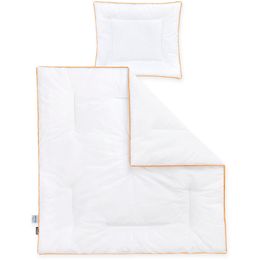 Julius Z&ouml;llner Kindersteppbett + Kopfkissen JULIUS Z&Ouml;LLNER "Babytraum", Kinder, Gr. B/L: 80cm x 80cm Anzahl Teile 1, B/L: 35cm x 40cm Anzahl Teile 1, Bezug: Baumwolle Kunstfaser F&uuml;llung: Kunstfaser, leicht, wei&szlig;, Bezug: 65% Polyester, 35% Baumwolle. F&uuml;llung: 100% Polyester, Bettwaren-Sets