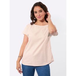 WITT Damen Gestreifte Bluse, beige-wei&szlig;-gestreift, Gr&ouml;&szlig;e 38