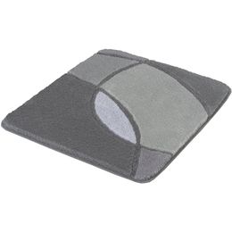 Badematte Kleine Wolke "Kent, Badvorleger, Badezimmer Teppich", grau (anthrazit), H:20mm, Polyacryl, Badematten, Badematte, Badteppich, modernes Design, Hoch-Tief Effekt