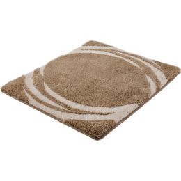 Badematte Kleine Wolke "&raquo;Mystic&laquo;, Badvorleger, Badezimmer Teppich", taupe, H:25mm, Polyacryl, Badematten, Badematte, Badteppich, modernes Design, Hoch-Tief Effekt, rechteckig & rund