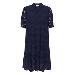 Midikleid Saint Tropez "Kleid GeleksaSZ", Damen, Gr. XS, N-Gr, blau (night sky), Obermaterial: 100% Baumwolle CO., Kleider Midikleid