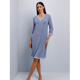 w&auml;schepur Nachthemd W&Auml;SCHEPUR "Nachthemd", Damen, Gr. 48/50, Normalgr&ouml;&szlig;en, taubenblau, 95% Viskose, 5% Elasthan, unifarben, Kleider Nachthemd