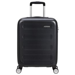 Trolley American Tourister "ASTROBEAM 55", Gr. B/H/T: 40cm x 55cm x 20cm 36 l, schwarz (storm schwarz), ABS, Polycarbonat, unifarben, Koffer, Handgep&auml;ck-Koffer Reisegep&auml;ck Koffer TSA-Zahlenschloss