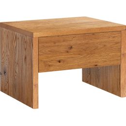 Nachttisch Hasena "Salva", braun (wildeiche natur, ge&ouml;lt), B:48cm H:35cm T:40cm, Wildeiche massiv, Tische, Nachttisch