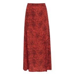Midirock Kaffe "Rock KAliana", Damen, Gr. 42, rot (grenadine graphic animal), Obermaterial: 100% Viskose CV., R&ouml;cke