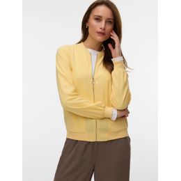 V&eacute;ro Moda Bomberjacke VERO MODA "VMCOCO L/S BOMBER NOOS", Damen, Gr. XS, golden haze, Web, Obermaterial: 96% Polyester, 4% Elasthan, unifarben, regular fit normal, Rundhals, Rippb&uuml;ndchen, Jacken Bomberjacke, Materialmix, mit Stretch, Topseller
