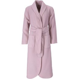 Damenbademantel Vossen "Catania, ideal f&uuml;r Sauna & Spa, Hotelbademantel, Morgenmantel" Gr. XL, lila (sea lavender), L:120cm, Waffelpiqu&eacute;, Hausm&auml;ntel