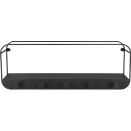 Garderobenleiste Mirrors and More "Liandra", schwarz, Metall, Garderobenhalter