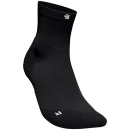 Sportsocken Bauerfeind "Run Ultralight Mid Cut Socks", Herren, Gr. 41-43, schwarz, Obermaterial: 57% Baumwolle, 41% Polyester, 2% Elasthan, Socken Sportsocken