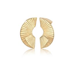 Paar Ohrstecker Elli Premium "H&auml;nger F&auml;cher Form Trend 925 Silber", gold, Ohrringe, Damen, onesize, ohne Stein, Silber 925 (Sterlingsilber)