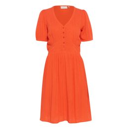 Midikleid Kaffe "Kleid KAronna", Damen, Gr. 46, N-Gr, rot (grenadine), Obermaterial: 100% Viskose LENZING ECOVERO CV LenzEcov., Kleider Midikleid