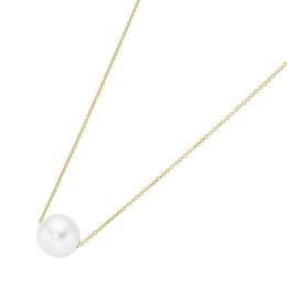 Perlenkette Luigi Merano "mit S&uuml;&szlig;wasser Zuchtperle, Gold 375", gold, Halsketten, Damen, 45cm, Gelbgold 375, Perlenkette
