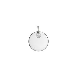Kettenanh&auml;nger Vivance "925/- Sterling Silber rhodiniert Zirkonia", wei&szlig;, Schmuckanh&auml;nger, Damen, one-size, Silber 925 (Sterlingsilber), 1,3 g, Kettenanh&auml;nger