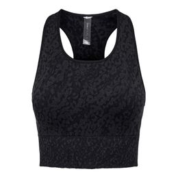 Sport-Bustier Only Play "ONPDAISY-2-BETTY SEAM BRA NOOS", Damen, Gr. M (38), N-Gr, schwarz (turbulence detail:with schwarz), Jersey, Obermaterial: 78% Polyamid, 16% Polyester, 6% Elasthan, gemustert, BHs, mit reflektierenden Details