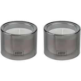 Sch&ouml;ner Wohnen Kollektion Duftkerze "&raquo;Cedar M&laquo;", grau, B:9,5cm H:7cm T:9,5cm, Glas, Wachs, SCH&Ouml;NER WOHNEN-KOLLEKTION, Kerzen, im Glas, anregender & sinnlicher Duft, Brenndauer 30 - 40 Stunden