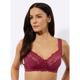 w&auml;schepur B&uuml;gelloser BH W&Auml;SCHEPUR, Damen, Gr. 100, Cup D, kirsche, 80% Polyamid, 20% Elasthan, BHs