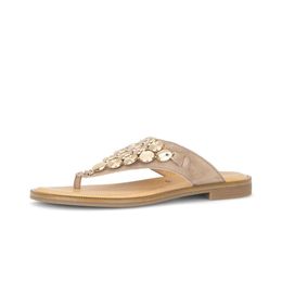 Zehentrenner Gabor "Zehentrenner", Damen, Gr. 35, beige, Schuhe Zehentrenner