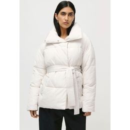 Steppjacke LEGER "Margitta, LeGer by Lena Gercke", Damen, Gr. 44, wei&szlig; (sandwei&szlig;), Web, Obermaterial: 100% Polyester, unifarben, regular fit normal, Rundhals, eingesetzt gerader Abschluss, Jacken Steppjacke, Regular fit mit Rundhalsausschnitt