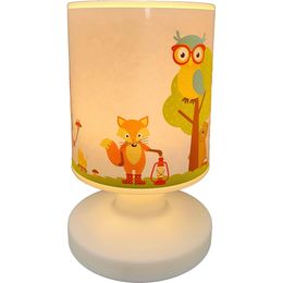 Niermann LED Tischleuchte "Akku-Tischleuchte Waldtiere, Kinderlampe", bunt (wei&szlig;,multico), 1, &Oslash; 13cm H: 20,5cm, 1 Stk., Leuchten, 1 x LED 1,5W, Kinderzimmer, LED Tischleuchte