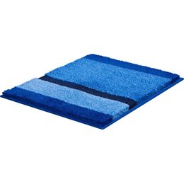 Badematte Grund "Room" Gr. 4, blau, H:24mm, Polyacryl, Badematten, Badematte, besonders dichter Flor, Badematte mit Streifen