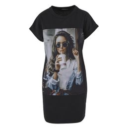 Shirtkleid CLOUD 5IVE "CLOUD 5IVE Damen Cloud5ive Damen T-Shirt Kleid Woman Cup Print", Damen, Gr. XS, US-Gr&ouml;&szlig;en, schwarz, 95% Baumwolle, 5% Elasthan, normal, Rundhals, Kleider Shirtkleid
