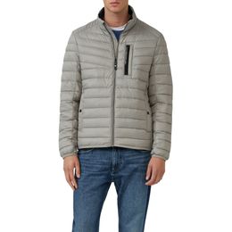 Outdoorjacke s.Oliver, Herren, Gr. M, dk beige, Steppware, Obermaterial: 100% Polyester, unifarben, regular fit taillenbedeckt, elastischer Bund, Jacken Outdoorjacke, mit sportiven Kontrastdetails