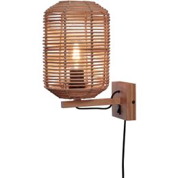 GOOD & MOJO Wandleuchte "TANAMI", braun, 1, &Oslash; 18cm H: 25cm, 1 Stk., Leuchten, Wandleuchte
