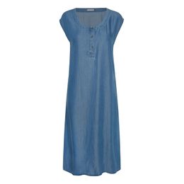 Midikleid Kaffe "Kleid BPelina", Damen, Gr. XXL, N-Gr, blau (blau denim), Obermaterial: 100% Lyocell CLY., Kleider Midikleid