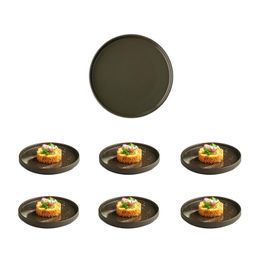 Teller APS "THE GRID", braun, B:20cm H:2,5cm L:20cm &Oslash;:20cm, Glas, Speiseteller, Glas, 6 St&uuml;ck