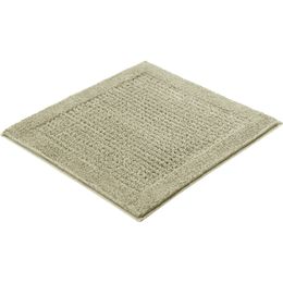 Badematte Kleine Wolke "Net, Badvorleger, Badezimmer Teppich", gr&uuml;n (schilf), H:17mm, Baumwolle, Badematten, Badematte, Badteppich, Uni Farben, rutschhhemmend
