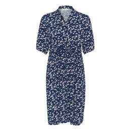 Midikleid Cream "Kleid CRAlora", Damen, Gr. L-XL, N-Gr, blau (dunkelblau small flower), Obermaterial: 100% Viskose CV., Kleider Midikleid