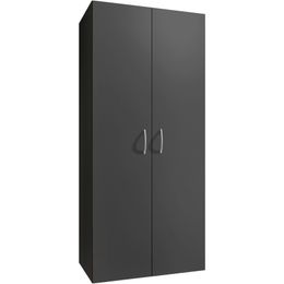 Kleiderschrank wimex "Multiraumkonzept", grau (grafit), B:80cm H:185cm T:54cm, Holzwerkstoff, Schr&auml;nke, Kleiderschrank, Schranksystem
