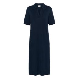 Midikleid Kaffe "Kleid KAlizza", Damen, Gr. M, N-Gr, blau (midnight marine), Obermaterial: 80% Viskose CV. 20% Nylon NY., Kleider Midikleid