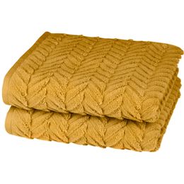 Handt&uuml;cher Ross "Sensual 9001", gelb (senf), B:50cm L:100cm, Frottier, Obermaterial: 100% Baumwolle, Handt&uuml;cher, 100% Baumwolle