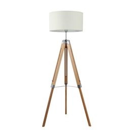 Eglo Stehlampe "LANTADA", beige, 1, &Oslash; 45cm H: 143cm, 1 Stk., Leuchten, Stehlampe, mit Schalter, FSC zertifiziert, E27, Stehlampe