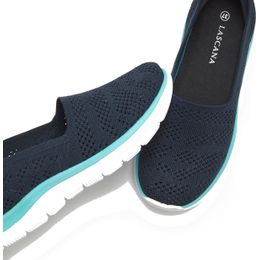 Lascana Damen Slipper navy/t&uuml;rkis Gr&ouml;&szlig;e 41