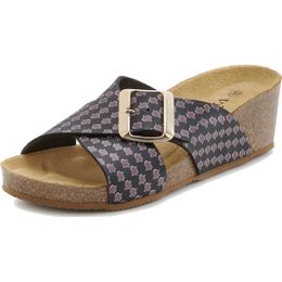 Vivance Damen Pantolette schwarz/lila Gr&ouml;&szlig;e 40