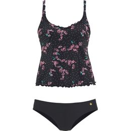 Lascana Damen B&uuml;gel-Tankini schwarz-bedruckt Gr&ouml;&szlig;e 38C