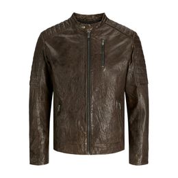 Jack & Jones Jack & Jones Richard Leather Jacket Braun