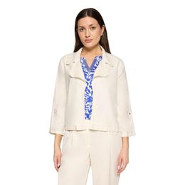 Kurzblazer Betty Barclay "Damen mit 3/4 Arm", Damen, Gr. 48, rohwei&szlig;, Obermaterial: 55% Leinen, 45% Viskose, l&auml;ssig geschnitten normal, Blazer Kurzblazer