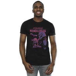 Star Wars - "The Mandalorian Hello Friend" T-Shirt f&uuml;r Herren (Schwarz)