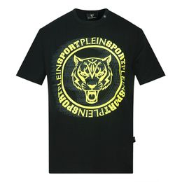 Plein Sport Gelb Scribble Layer Logo Schwarz T-Shirt