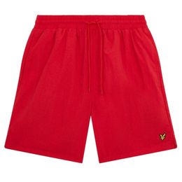 Lyle & Scott Rote Gala-Badeshorts mit Logo von Lyle & Scott