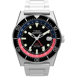 Timex Deep Water Reef Herren Silber Uhr TW2W95300