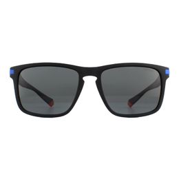 Polaroid Rectangle Mens Matte Black Blue Gris Gris Polaris&eacute;